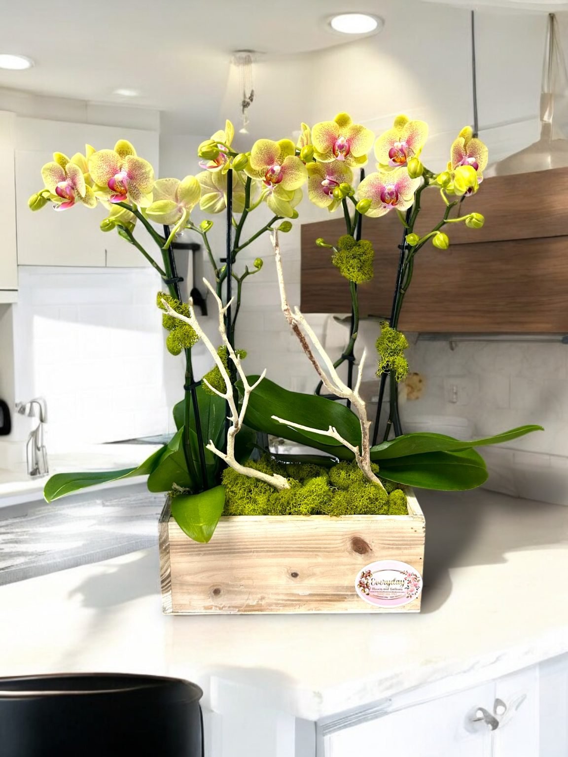 Rustic Double Orchids Flower Arrangements In Redwood City, CA