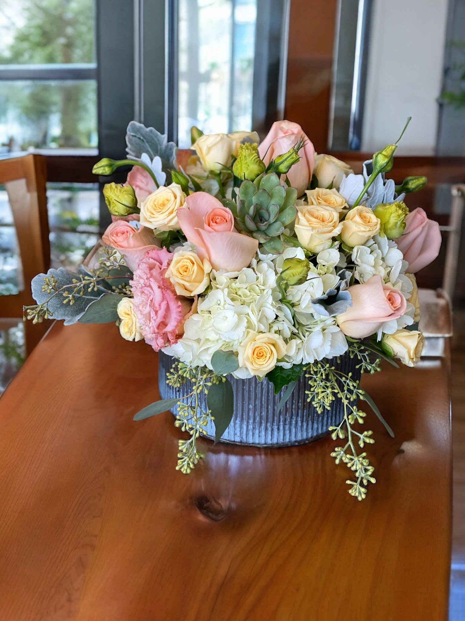 Lavender Succulent Garden Flower Arrangements In Redwood City, CA
